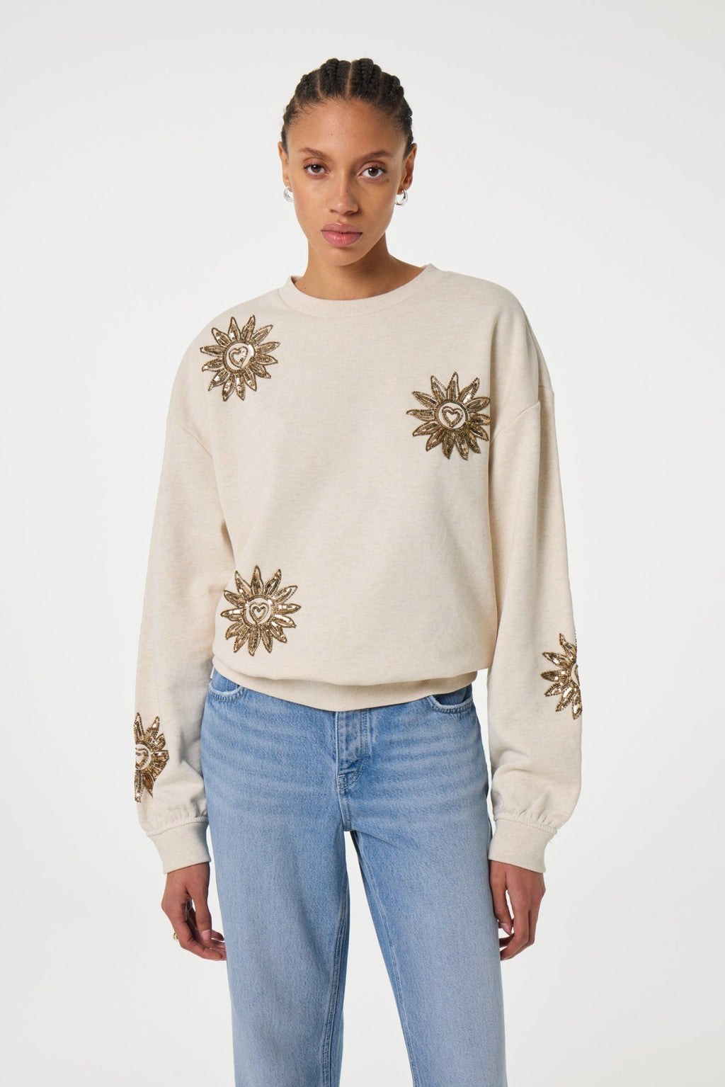 Fabienne Chapot Sequin Sun Jumper Ivory Gold Archie – MMJs Fashion