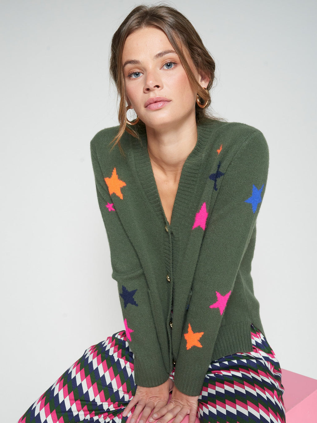 Vilagallo Multicoloured Star Cardigan Green Alina – MMJs Fashion