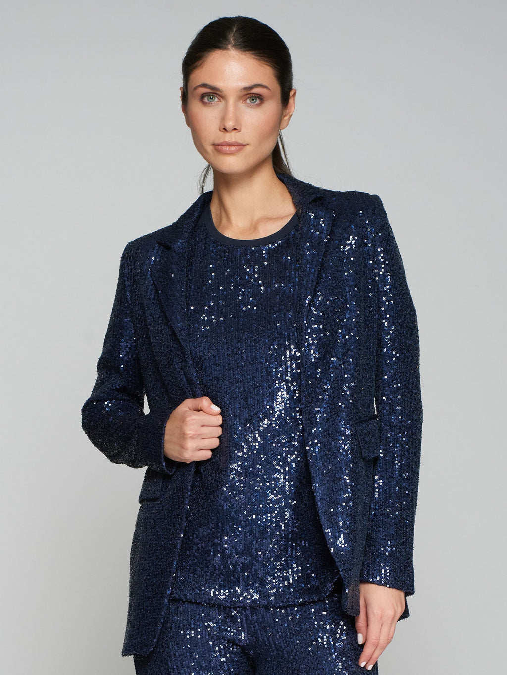 Vilagallo Sequin Jacket Navy Blue Andrea – MMJs Fashion